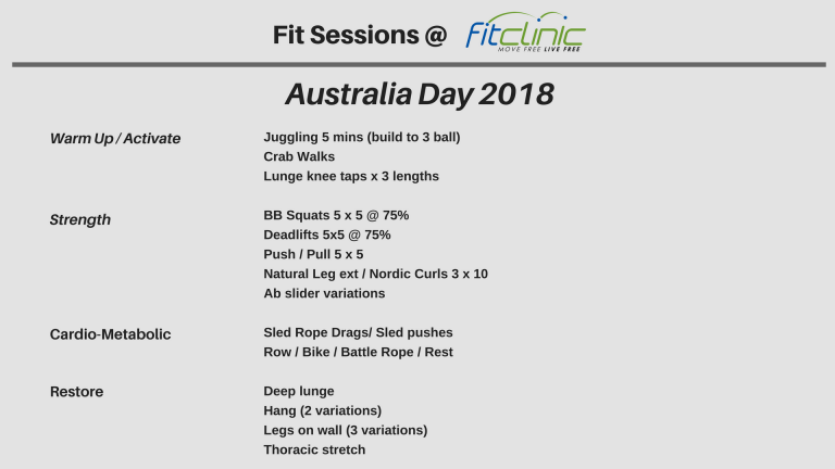 Australia Day Workout | Fit Clinic | Train In Your Home | Fitness Training